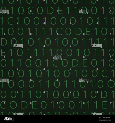 Matrix Style Binary Code Number Banner Modern Desgin Line Connect