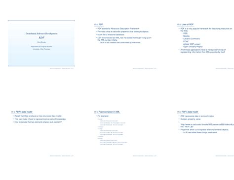 Resource Description Framework Distributed Software Develop Cs 682