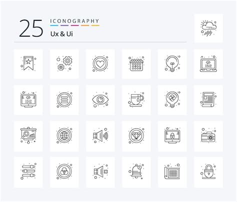 Premium Vector Ux And Ui 25 Line Icon Pack Including Coding Light