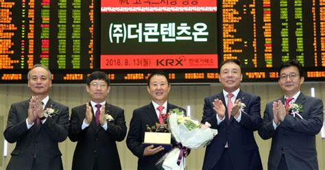 더콘텐츠온 코넥스 신규상장 기념식