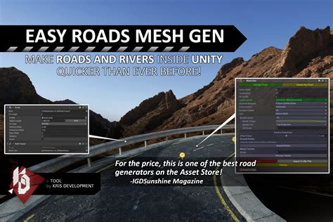 Easy Roads Mesh Gen Modeling Unity Asset Store
