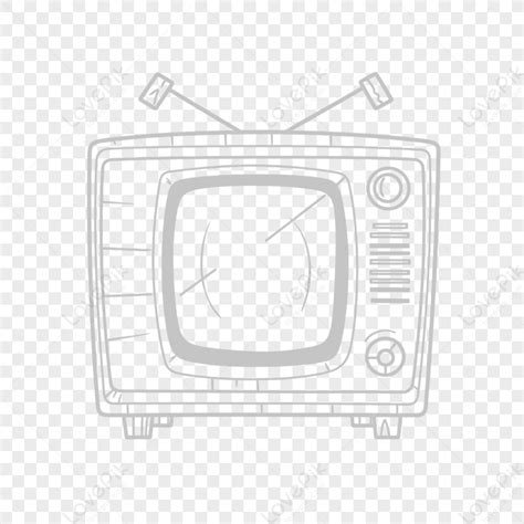 흑백 Tv 드로잉 개요 스케치 벡터개요 예술두꺼운 선 Png 일러스트 무료 다운로드 Lovepik