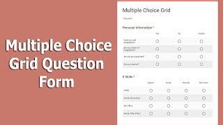 How To Use Checkbox Grid In Google Forms Doovi