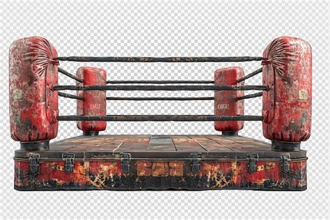투명한 배경에 고립 된 권투 링 권투 경기장 Png 생성 Ai 프리미엄 Ai 생성 Psd