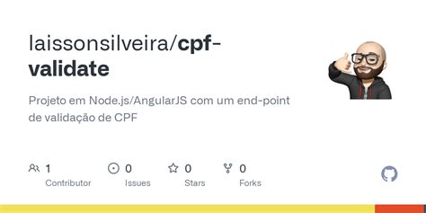 GitHub Laissonsilveira Cpf Validate Projeto Em Node Js AngularJS Um End Point De