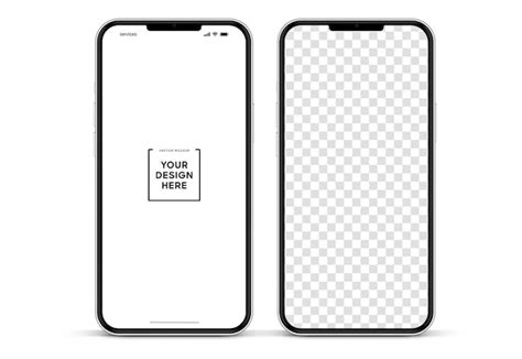 Premium Vector 3d High Quality Smartphone Mockup With Dynamic Island And Isolated Background