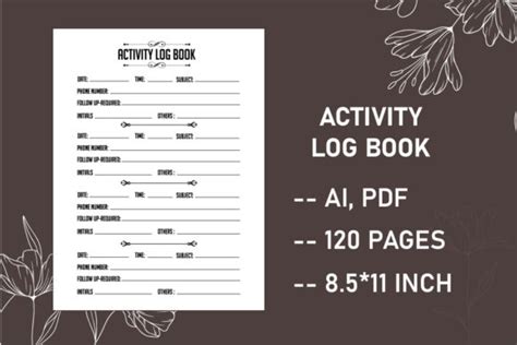 Activity Log Book Graphic By JantoManto Creative Fabrica