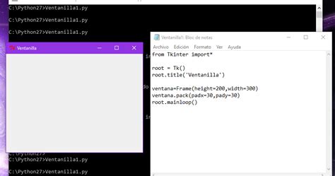 Ejemplos De Python Con La Librería Tkinter Usando Bloc De Notas