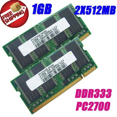 Free Shipping New 1gb 2 X 512mb Ddr 333 Pc2700 Ddr 333mhz 200pin Laptop Memory Ram Cl25 Low Free Shipping New 1gb 2 X 512mb Ddr 333 Pc2700 Ddr 333mhz 200pin Laptop Memory Ram Cl25 Low