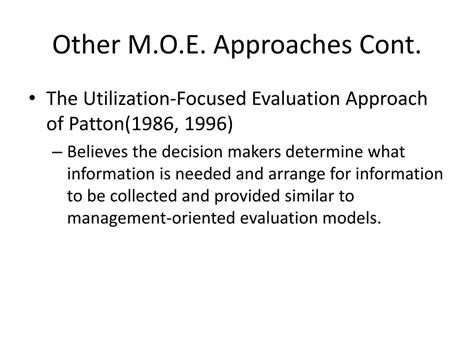 Ppt Management Oriented Evaluation Approaches Powerpoint Presentation Id 1633848