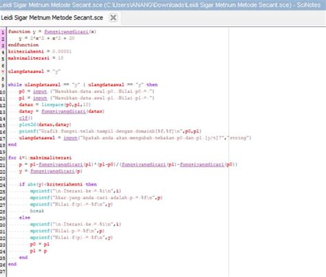 Metode Numerik Pencari Akar Persamaan Nonlinear Dengan Metode Iterasi