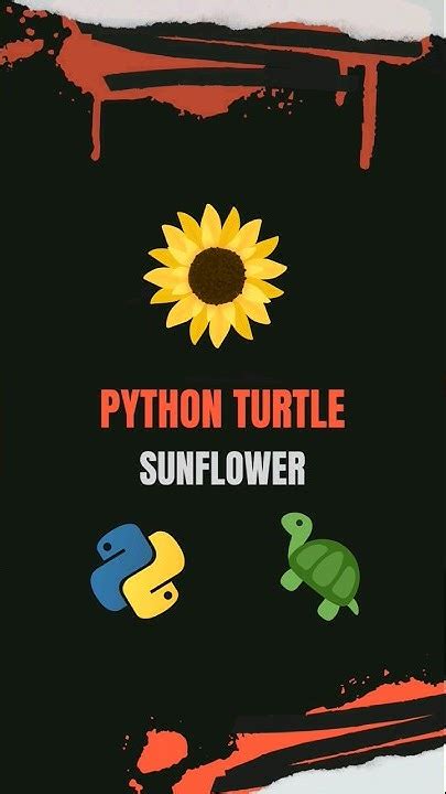 Drawing Sunflower Using Python Turtle Shorts Youtube