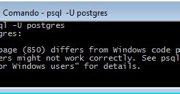 Dicas Sql WARNING Console Code Page 850 Differs From Windows Code