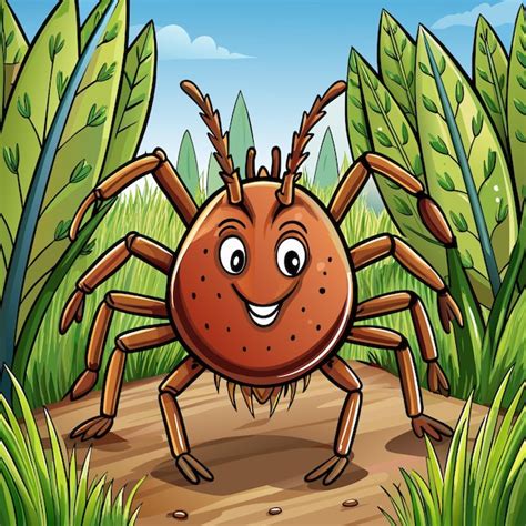 мультфильм о пауке с счастливым лицом Премиум Ai сгенерированный вектор