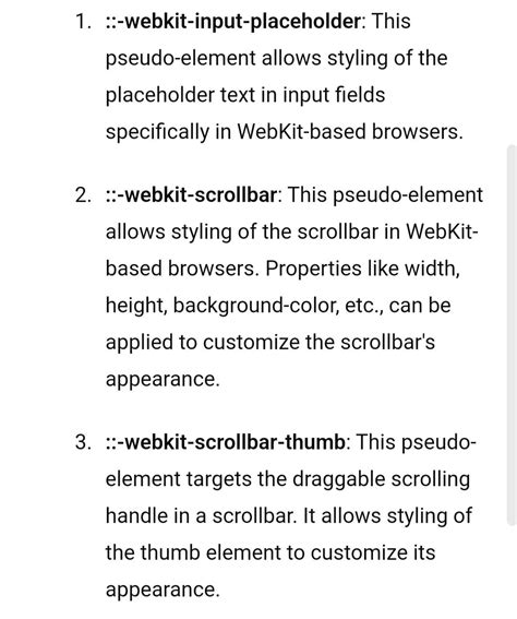 This Is Day 17 Of My Web Dev Learnings And Today I Got To Learn About Webkit Pseudo Class In