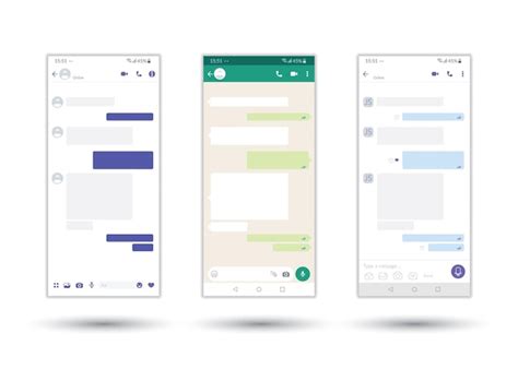 Premium Vector Messenger Ui Template Chat Application Illustration