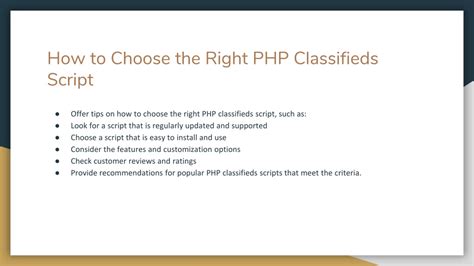 Ppt Exploring The Features And Benefits Of Php Classifieds Script