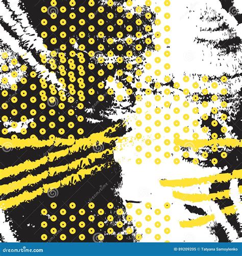 Seamless Pattern With Geometric Elements Stock Vector Illustration Of Background Decor 89209205