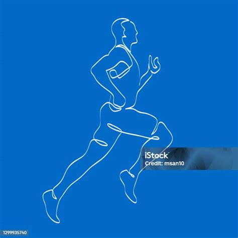 런닝맨 벡터가 단일 스트로크를 그립니다 연속 라인 아트 러너 달리기에 대한 스톡 벡터 아트 및 기타 이미지 달리기 사람들 한 사람 Istock