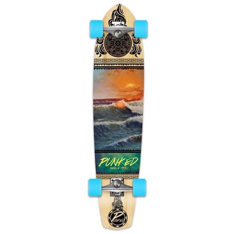 Wave Scene 36 Slimkick Longboard From Punked Complete Longboard