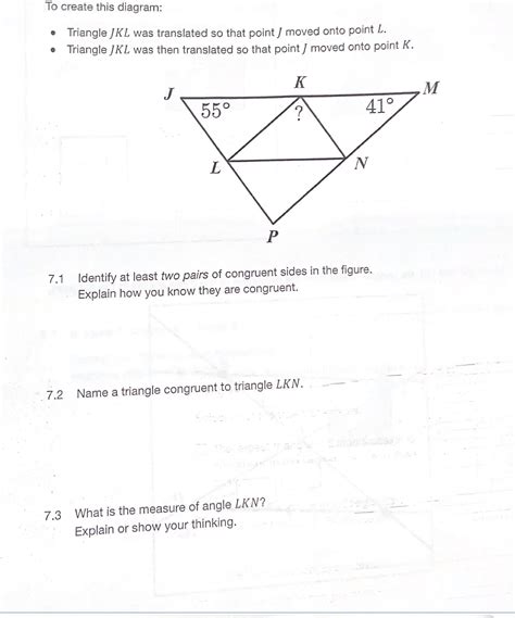 Solved To Create This Diagram Triangle Jkl Was Translated