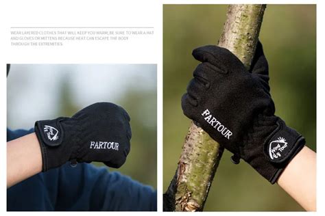 Мужские Женские зимние теплые флисовые лыжные перчатки для спорта на ...