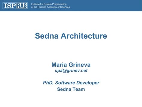 Architecture Of Native Xml Database Sedna Ppt