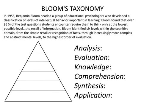 Bloom S Taxonomy