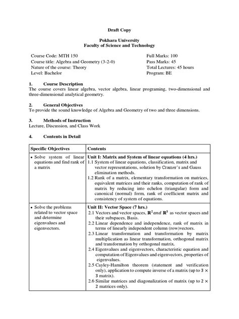 Algebra And Geometry Pdf Matrix Mathematics Eigenvalues And Eigenvectors