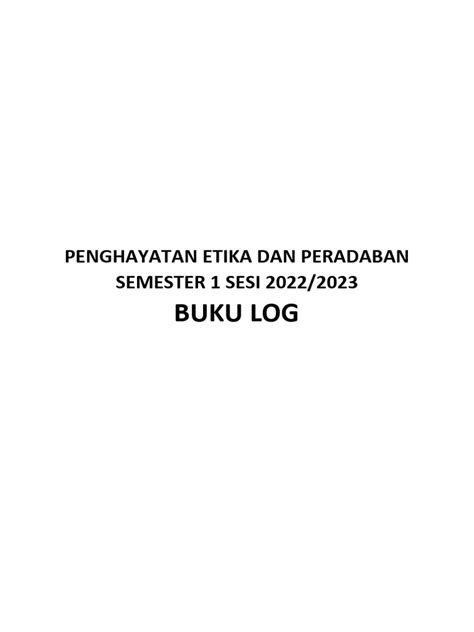 Pep Template Buku Log Pdf
