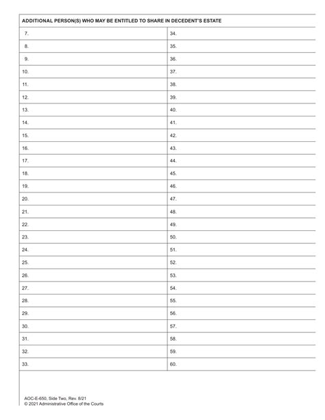 Form Aoc E 650 Download Fillable Pdf Or Fill Online Estates Action