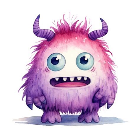 Premium Ai Image Brave Watercolor Monster Faces Fears