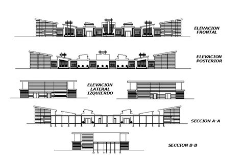 An Elevation Of College Hostel Building Is Given In This Autocad Drawing File Download Now