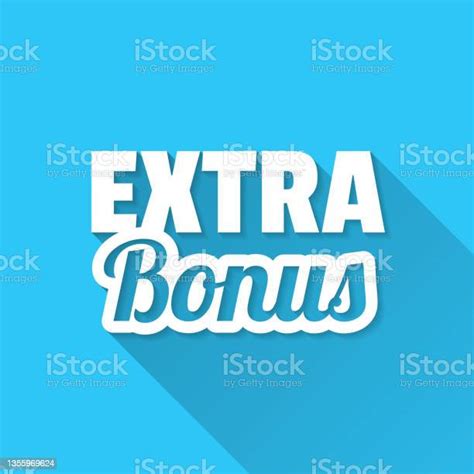 추가 보너스 파란색 배경아이콘 긴 그림자가 있는 플랫 디자인 3차원 형태에 대한 스톡 벡터 아트 및 기타 이미지 3차원 형태