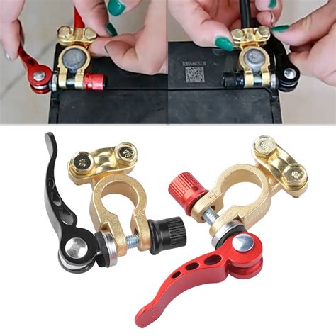 자동차 배터리 터미널 12v 자동 배터리 터미널 커넥터 배터리 Bornes 케이블 터미널 어댑터 구리 클램프 클립 Aliexpress