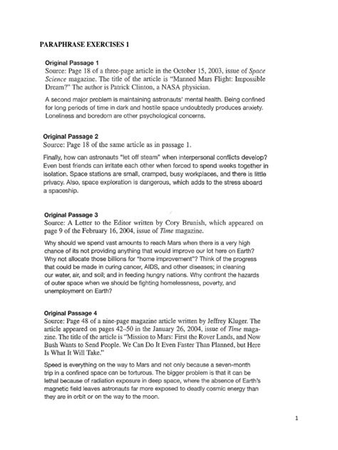 Session 4 Paraphrase Exercises Pdf