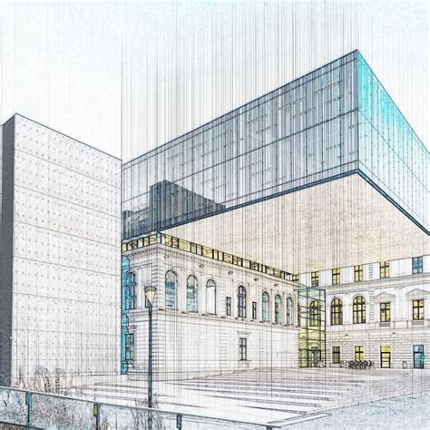 Architecture Sketch Art Photoshop Template