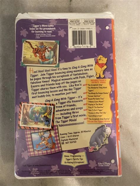 Winnie The Pooh Sing A Song With Tigger Vhs 2000 10 93 Picclick Ca