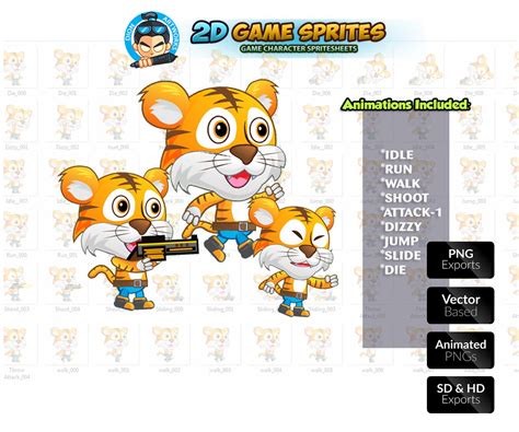 2d Game Character Sprite Sheets Gallery Template1 Game Art Partners
