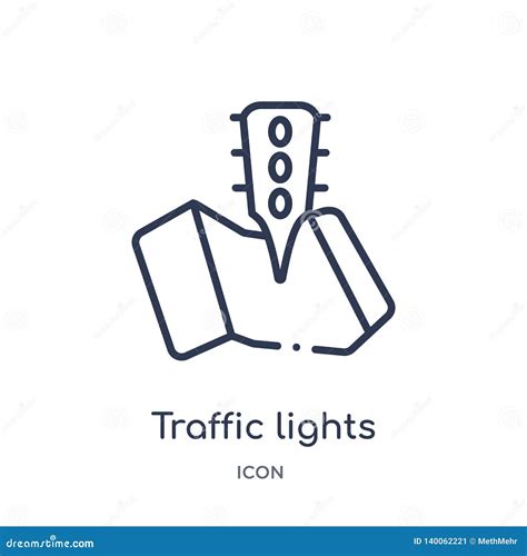 Linear Traffic Lights Icon From Maps And Locations Outline Collection Thin Line Traffic Lights