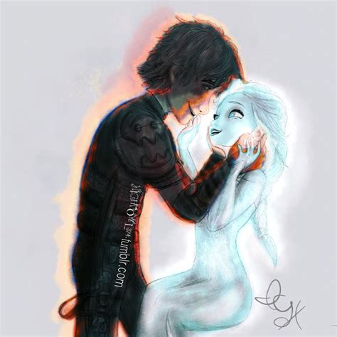 Hiccup And Elsa As Fire A Ice Disney Fan Art Disney And Dreamworks