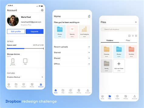 Uplabs Redesign Challenge Dropbox By Julie Hoxie On Dribbble