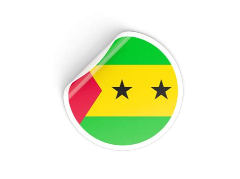 Round Sticker Illustration Of Flag Of Sao Tome And Principe