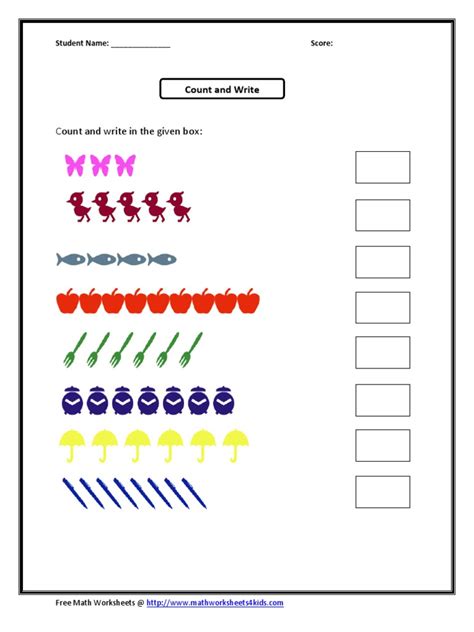 Count Write Pdf Learning