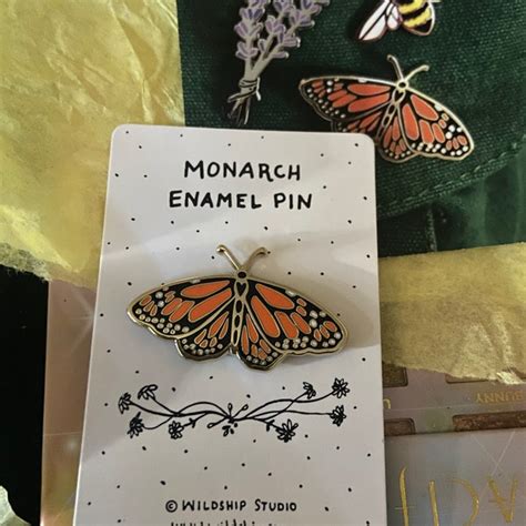 Monarch Butterfly Enamel Pin Charity Lapel Pin Badge Etsy