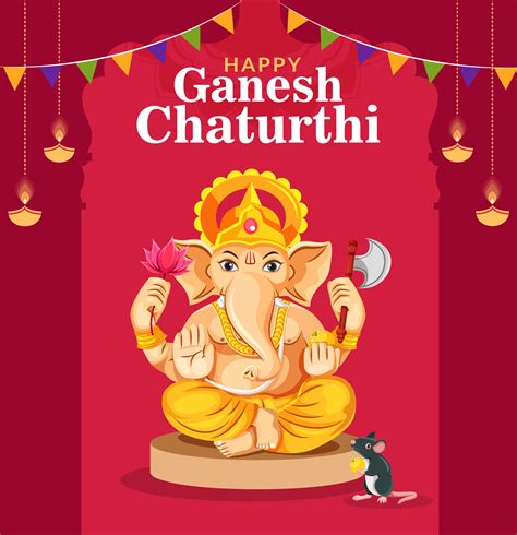 Ganesh Chaturthi Festival Celebration Poster Design Template 28898059