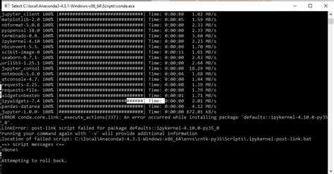 Error Installing Cntk On Win Via Scripted Install Stack Overflow
