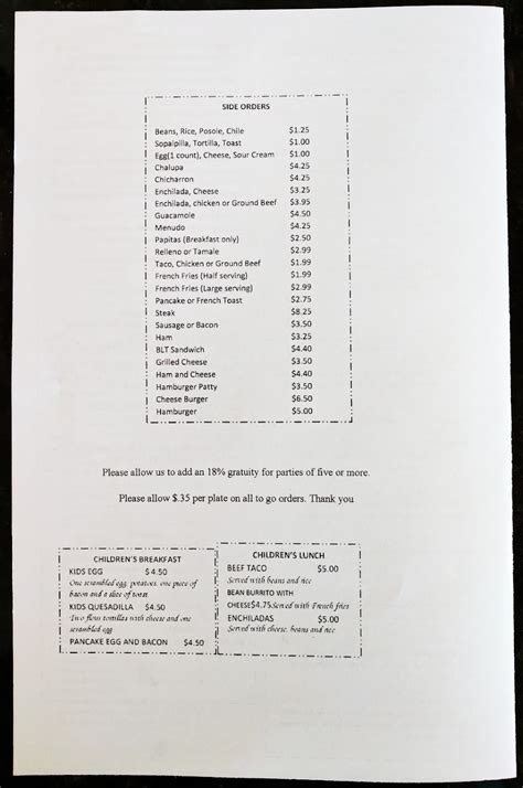 Valentinas Menu Updated 2026