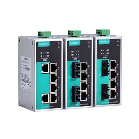 MOXA EDS P206A Unmanaged 6 Port Switches With 4 PoE And 2 Fiberoptic PortsMoxaSwitch And Router