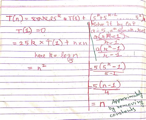 [solved] consider the recurrence relation t 1 0 t n 25t n 5 5n course hero